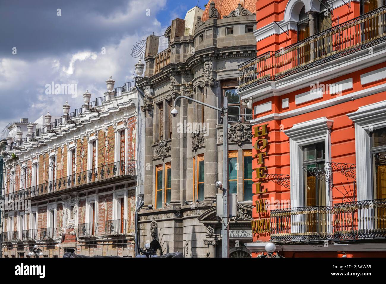 Old buildings, Puebla, Mexico Stock Photo - Alamy