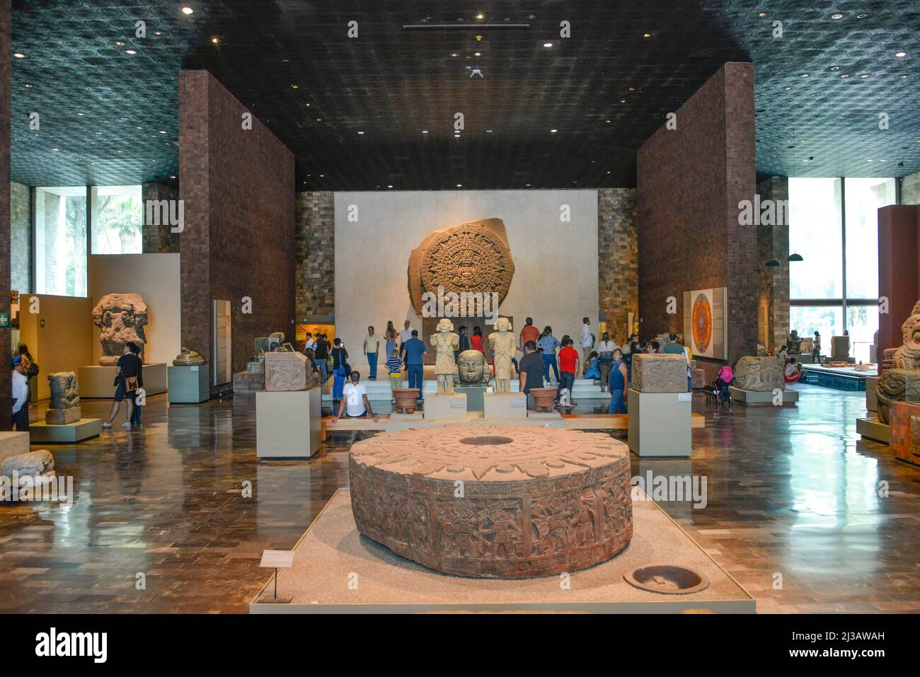 Aztec calendar Piedra del Sol (back), National Museum Museo Nacional de ...