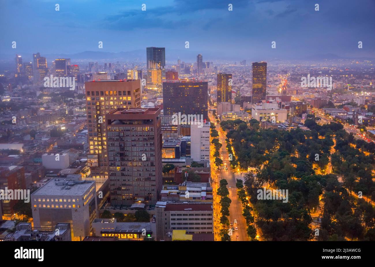 City panorama, Skyline, Mexico City, Mexico Stock Photo - Alamy