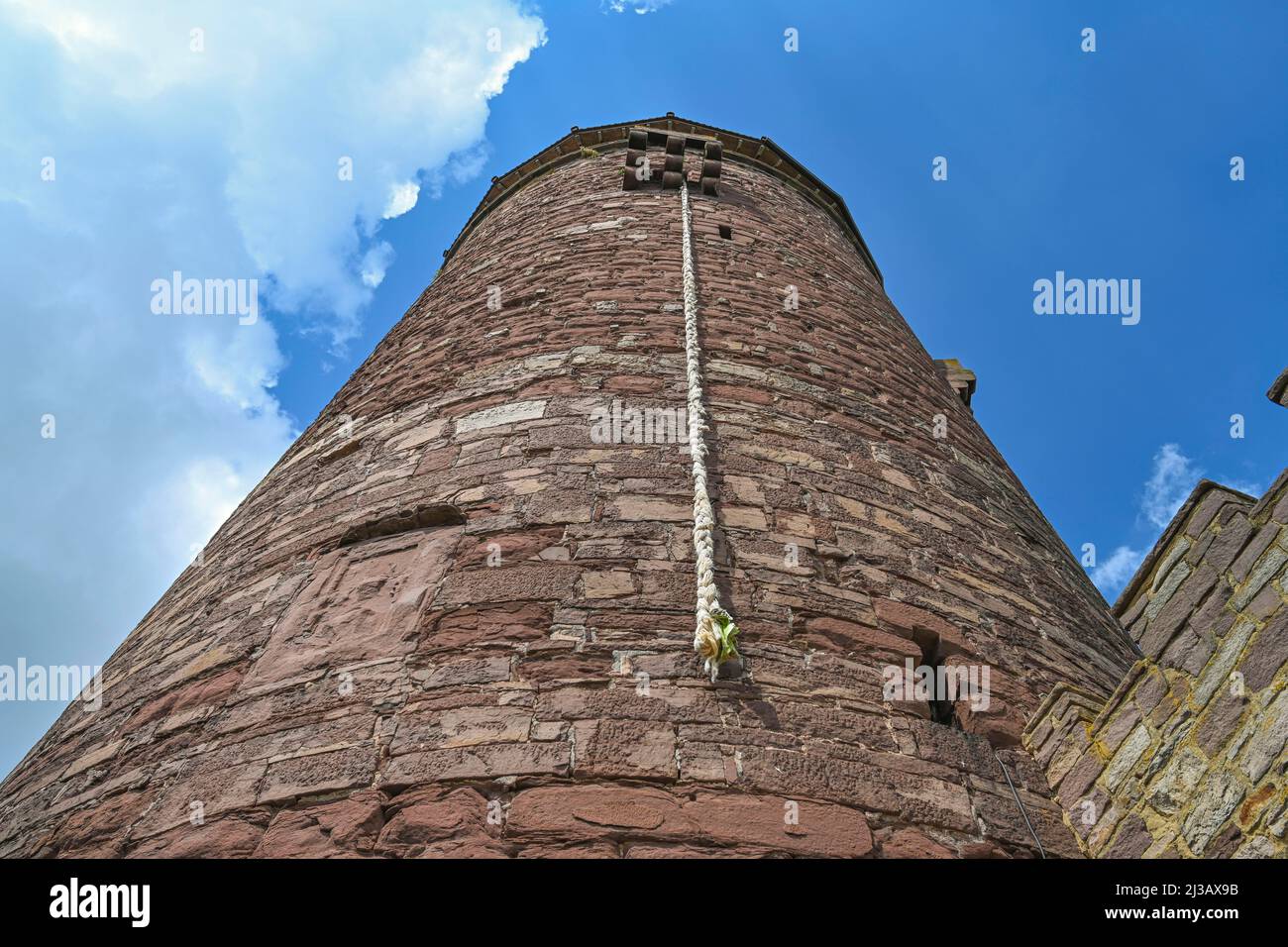 Pigtail of Rapunzel, keep, tower, Rapunzelburg, Trendelburg, Hesse ...