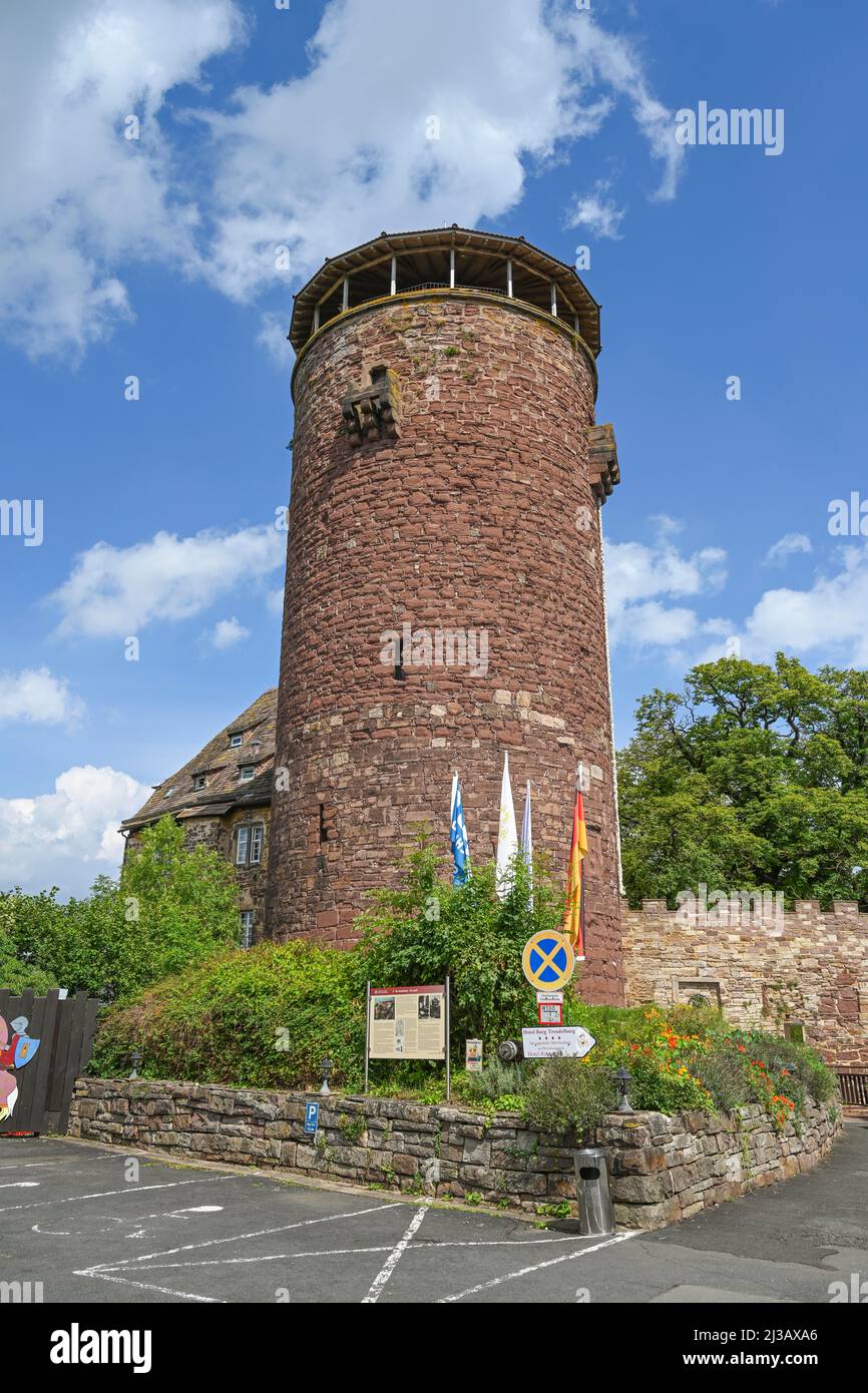 Keep, Tower, Rapunzelburg, Trendelburg, Hesse, Germany Stock Photo - Alamy