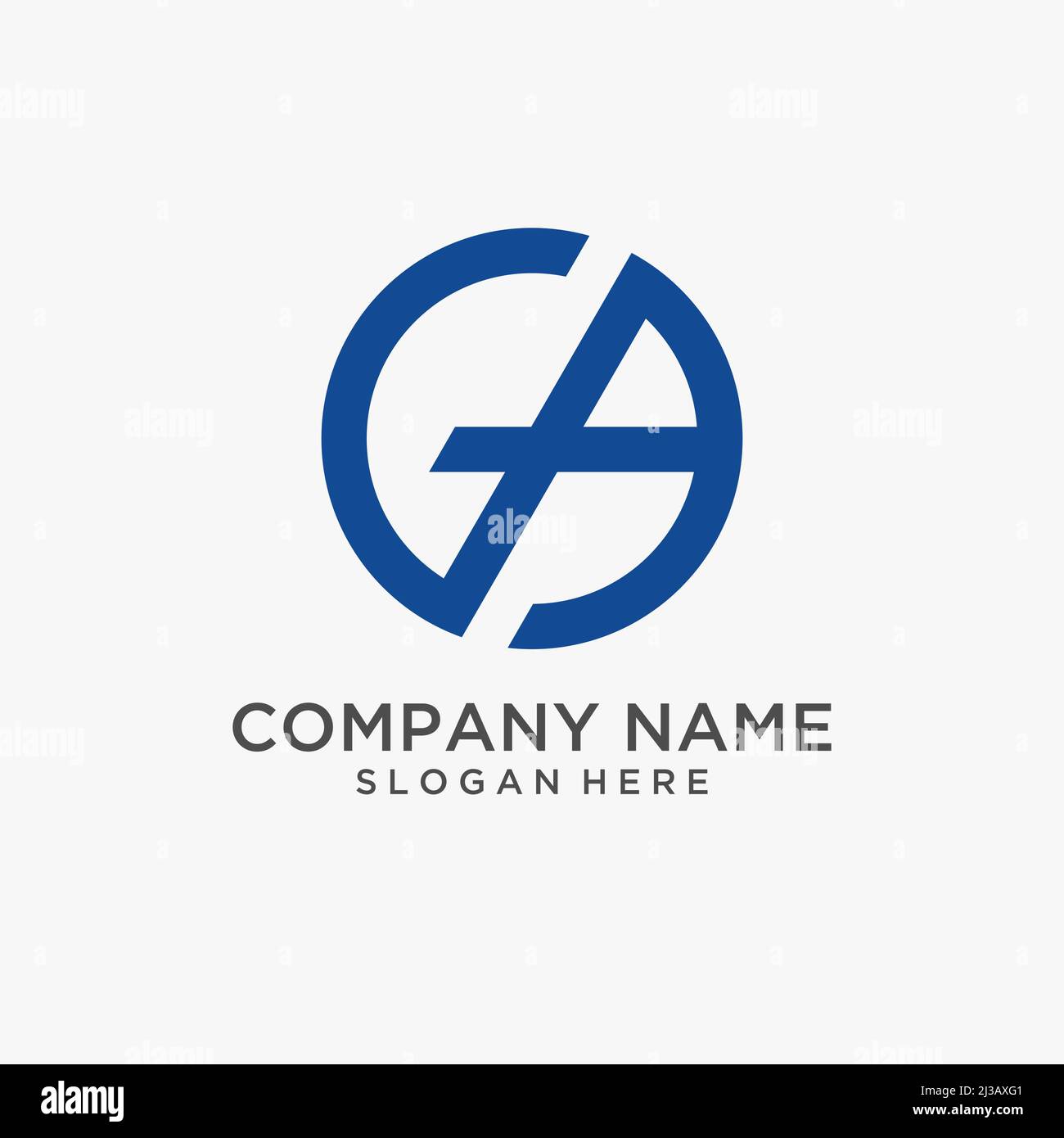 Letter GA circle logo design Stock Vector Image & Art - Alamy