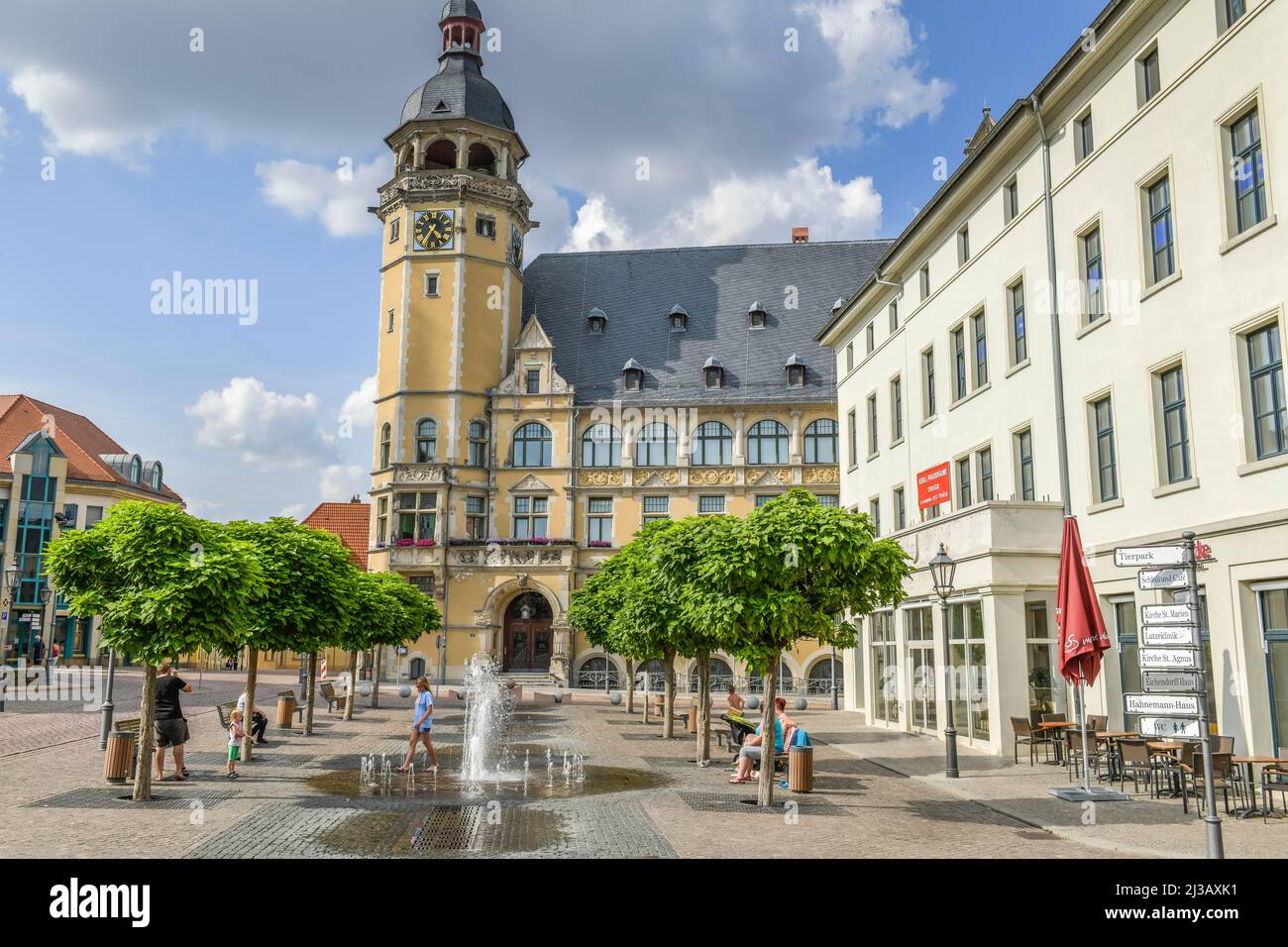 Town Hall, Market Square, Koethen, Saxony-Anhalt, Germany Stock Photo ...
