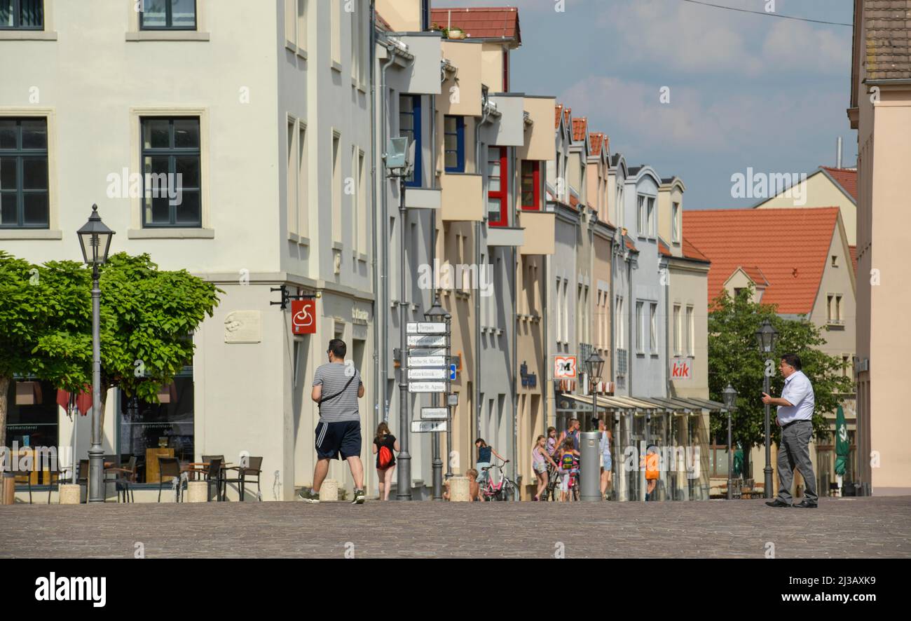 Market Square, Buttermarkt, Koethen, Saxony-Anhalt, Germany Stock Photo ...