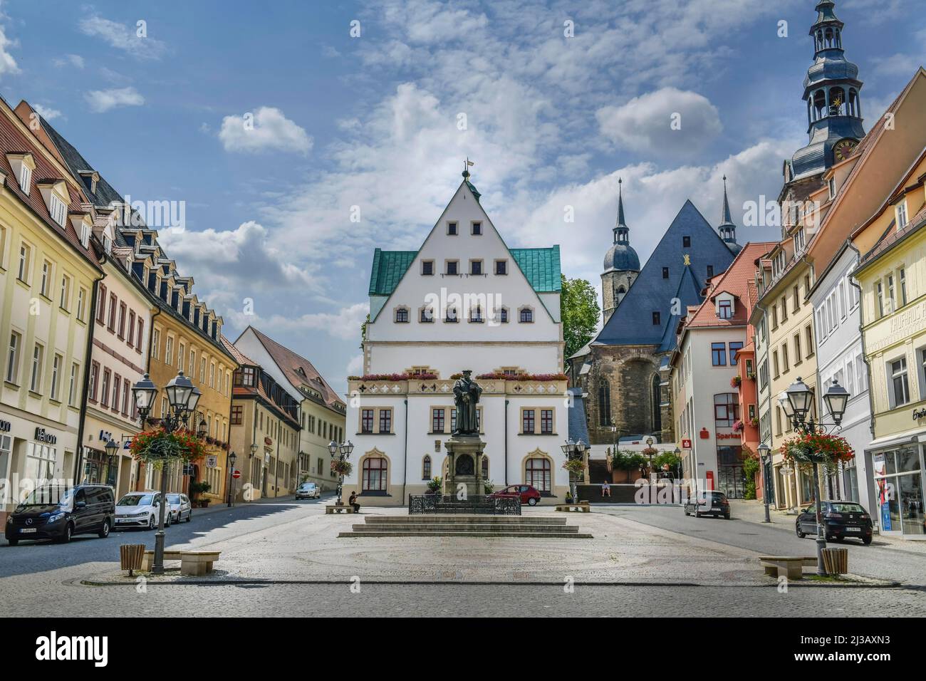 Germany saxony anhalt lutherstadt eisleben monument hi-res stock ...