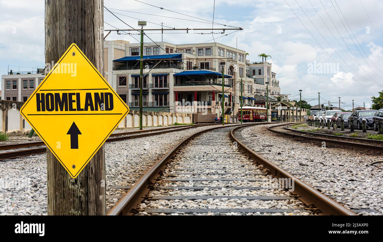 Street Sign the Direction Way to Homeland Stock Photo - Alamy