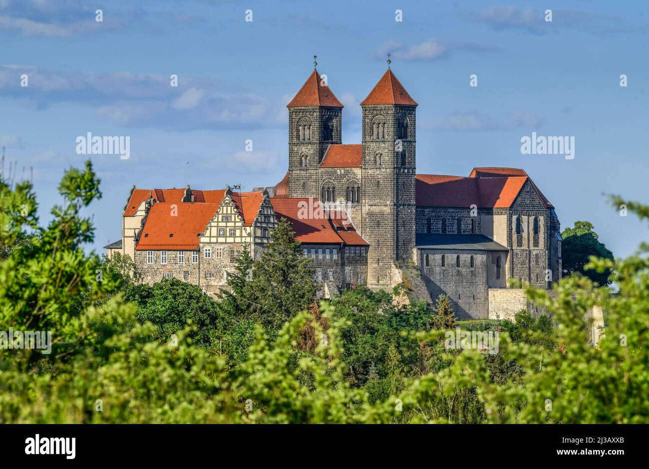 Collegiate Church, Castle, Schlossberg, Quedlinburg, Saxony-Anhalt ...