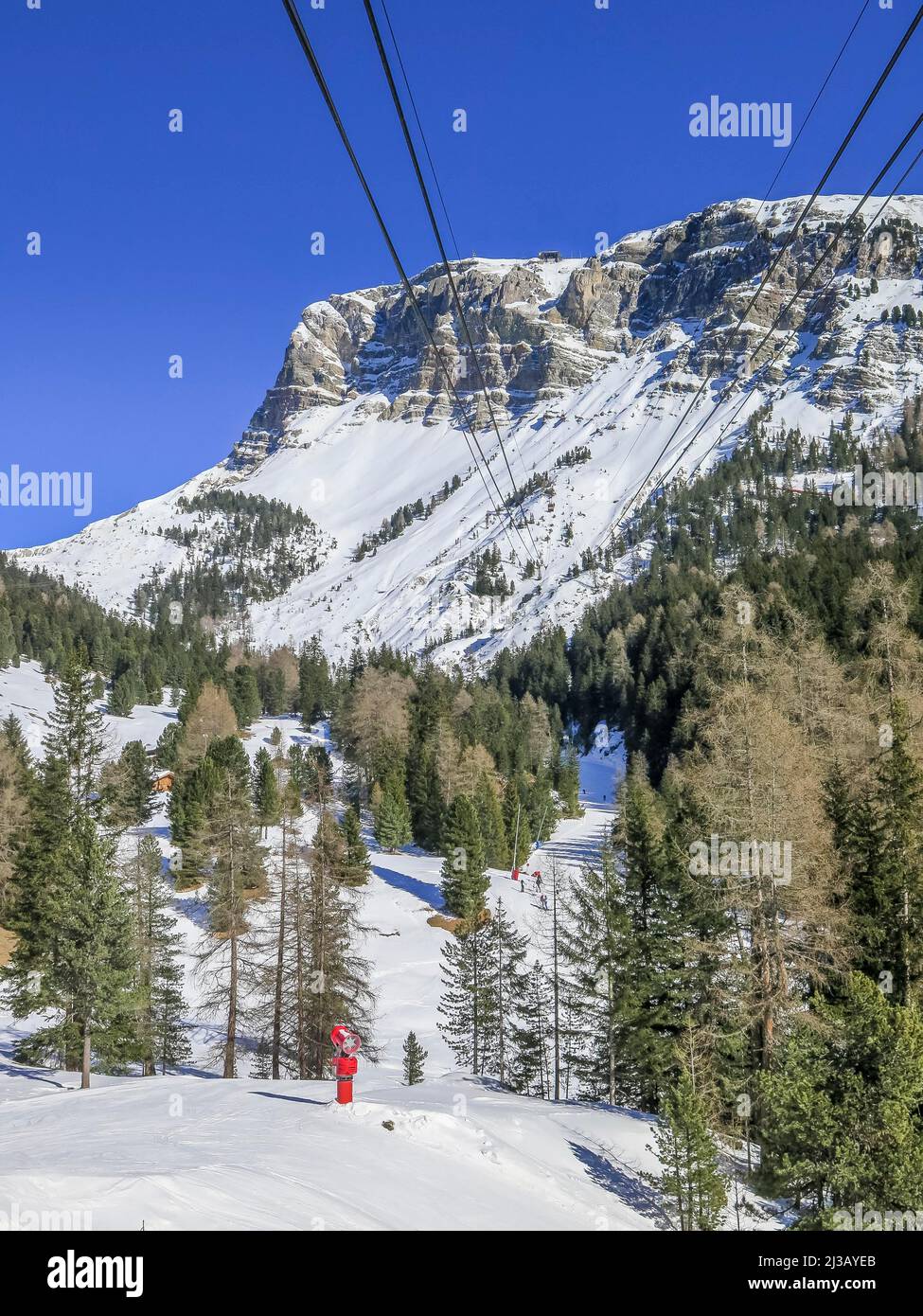Cable car to the Seceda, Val Gardena, Dolomites, Italy Stock Photo - Alamy