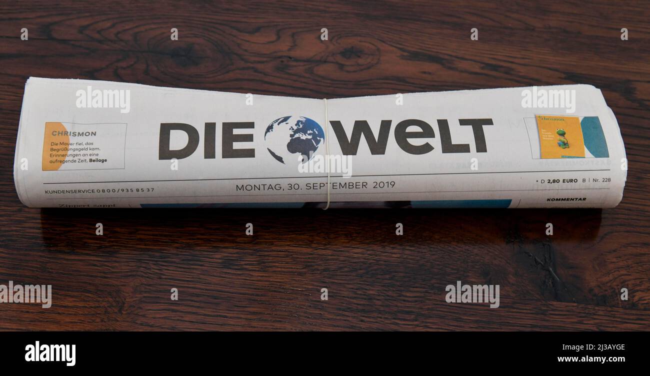 Daily newspaper Die Welt Stock Photo - Alamy