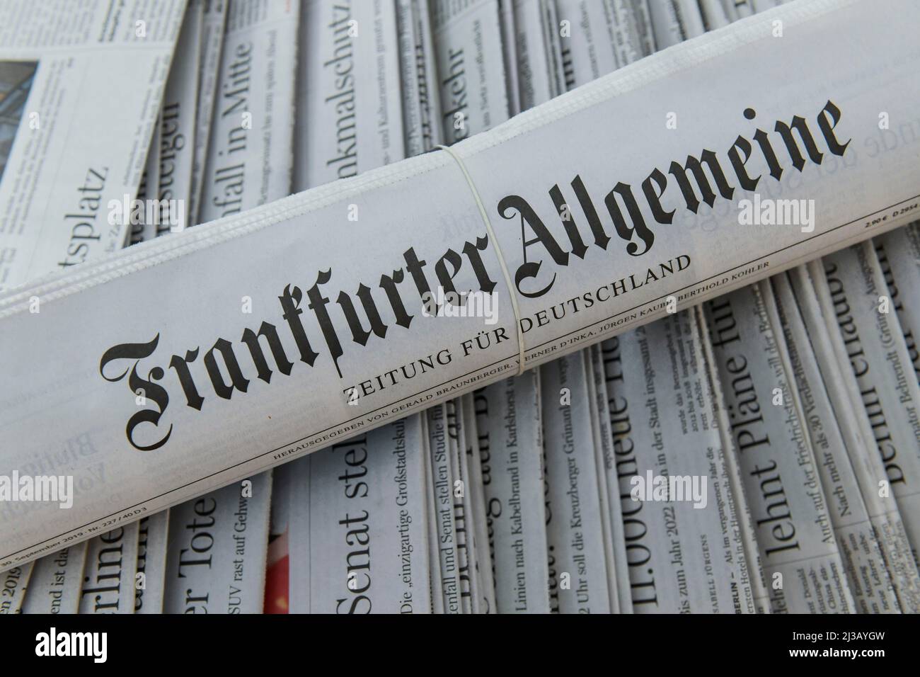 Daily newspaper Frankfurter Allgemeine Stock Photo - Alamy