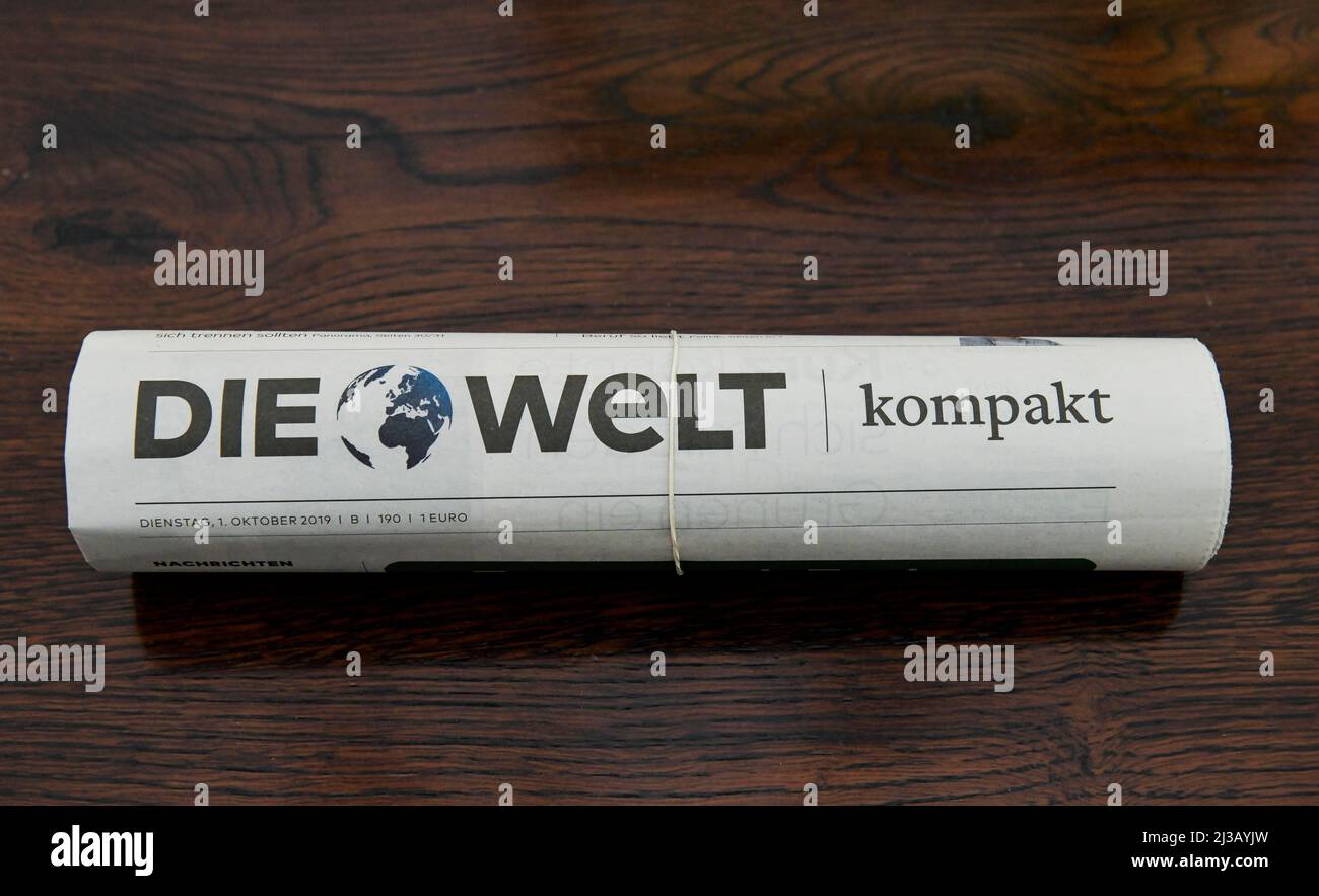 Daily newspaper Die Welt Kompakt Stock Photo - Alamy