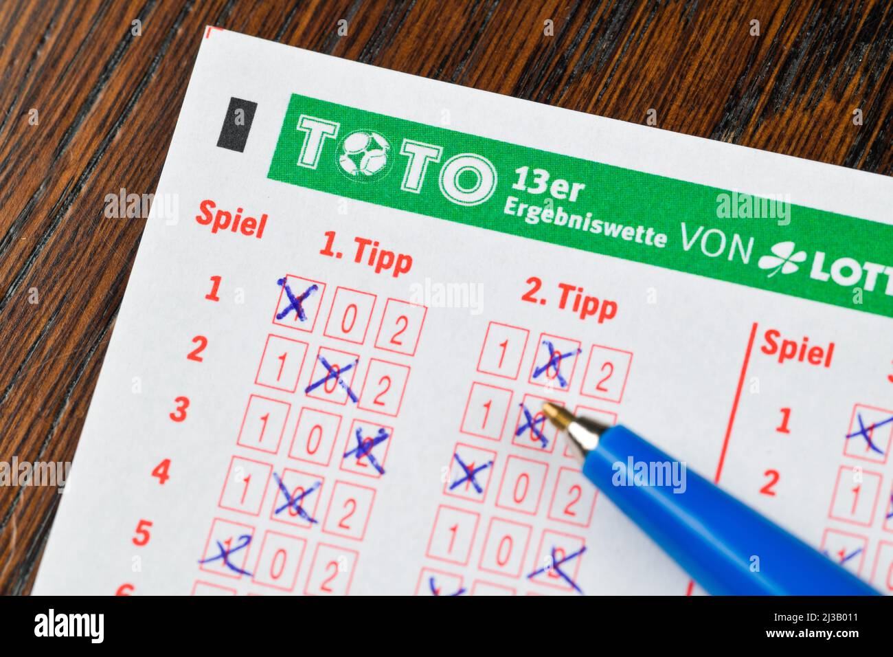 Lottery ticket, Toto Stock Photo - Alamy