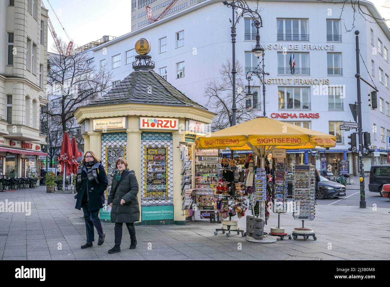 Historic Kiosk, Kurfuerstendamm, Charlottenburg, Berlin, Germany Stock ...