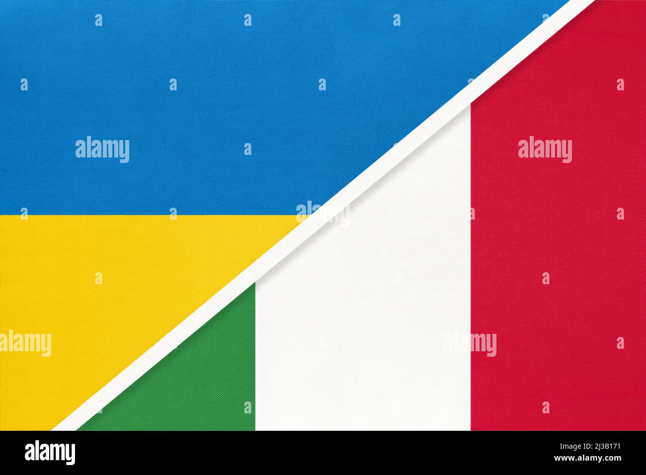 Ukraine and Italy, symbol of country. Ukrainian vs Italian national ...