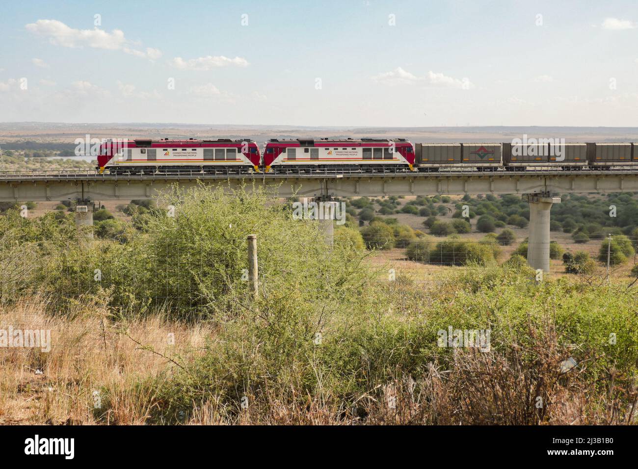 Nairobi - Mombasa Standard Gauge Cargo Train passing through Nairobi ...