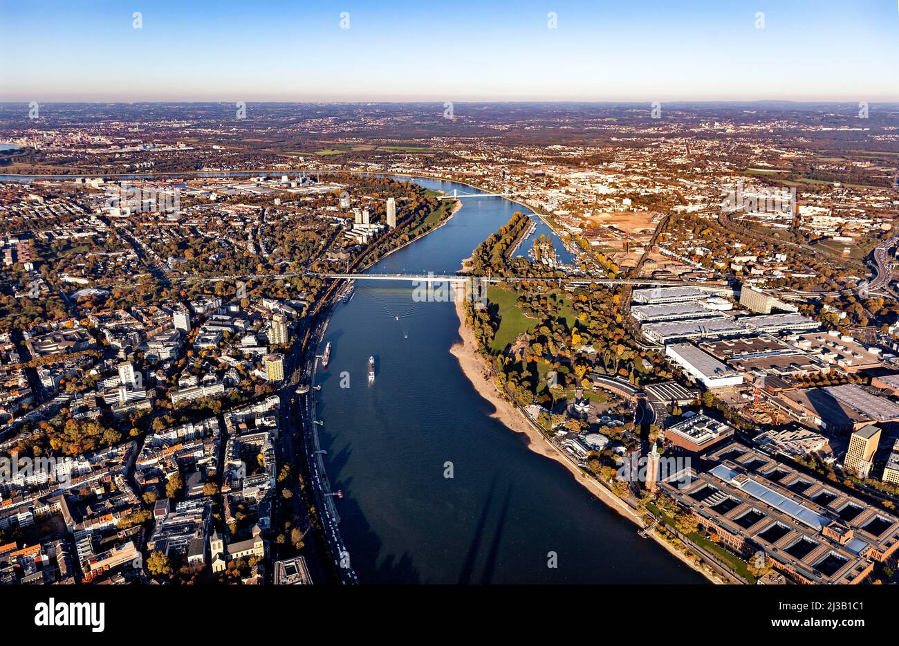 Rhine, Muelheim Harbour, Exhibition Grounds and Tanzbrunnen ...