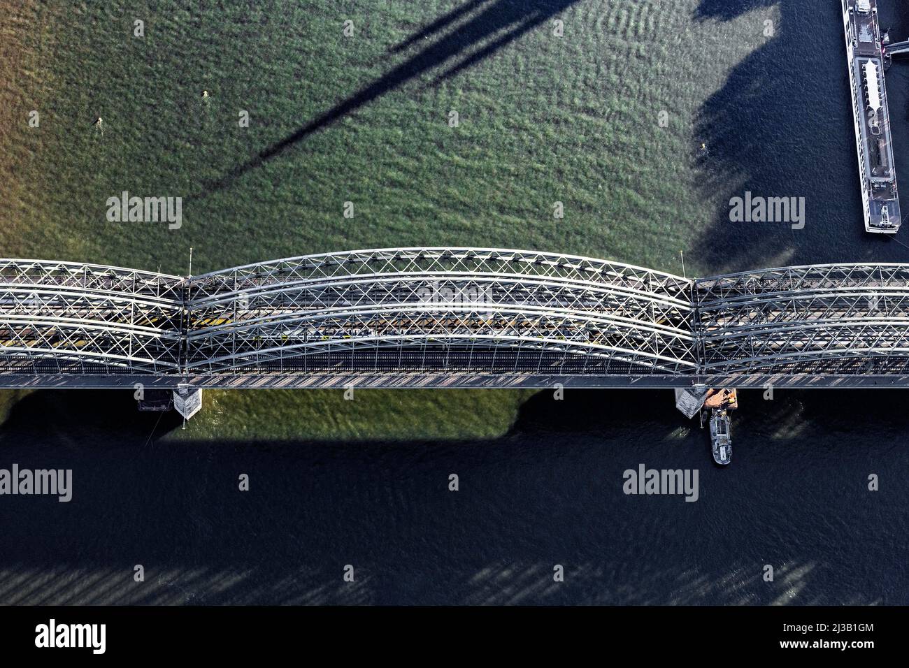 Hohenzollern Bridge, railway bridge over the Rhine between Cologne ...