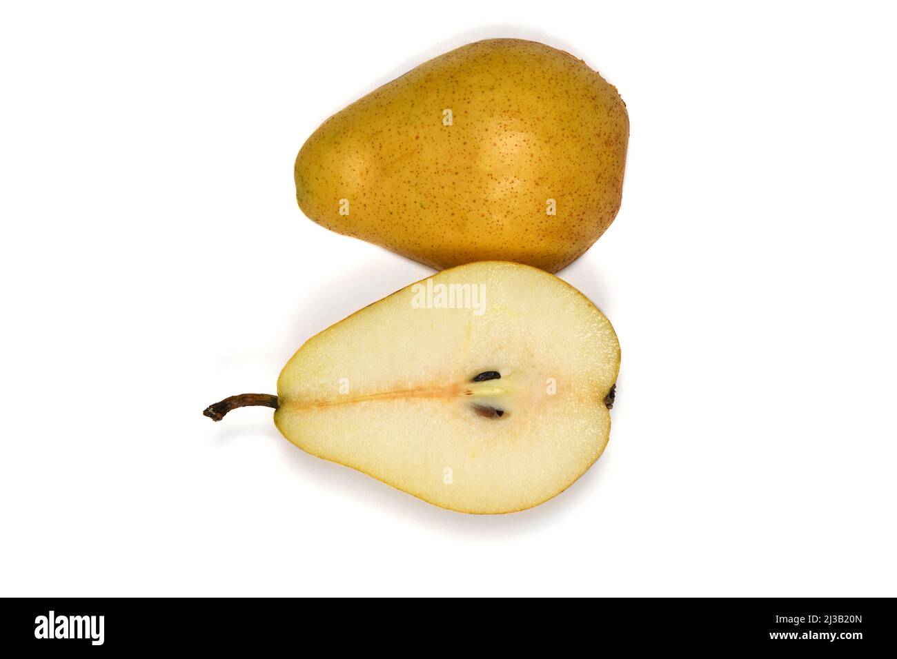 Pears isolated on white background. Pears macro studio photo. High ...