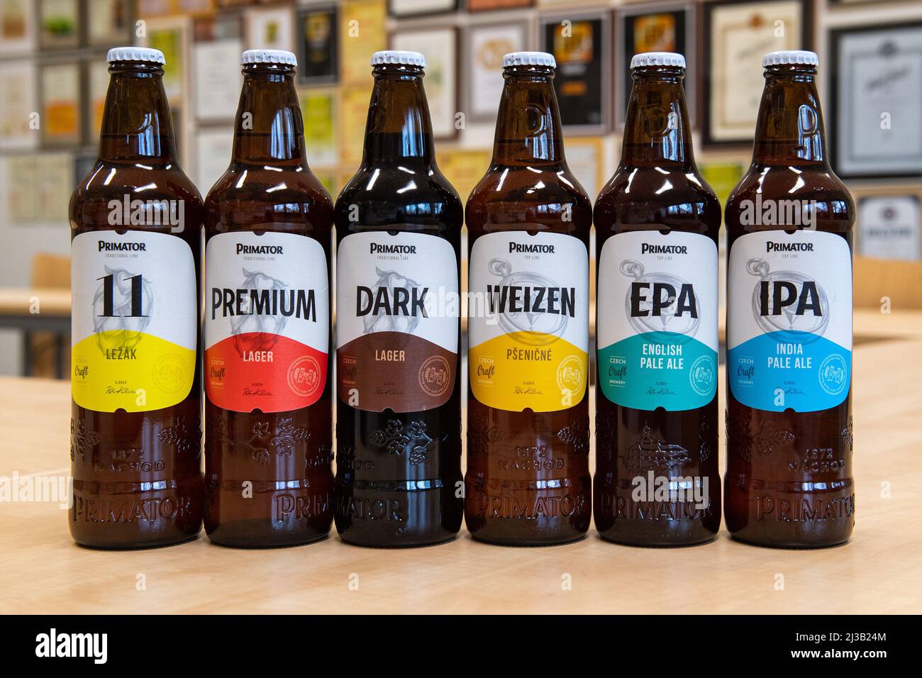 Nachod, Czech Republic. 06th Apr, 2022. The Primator brewery in Nachod ...