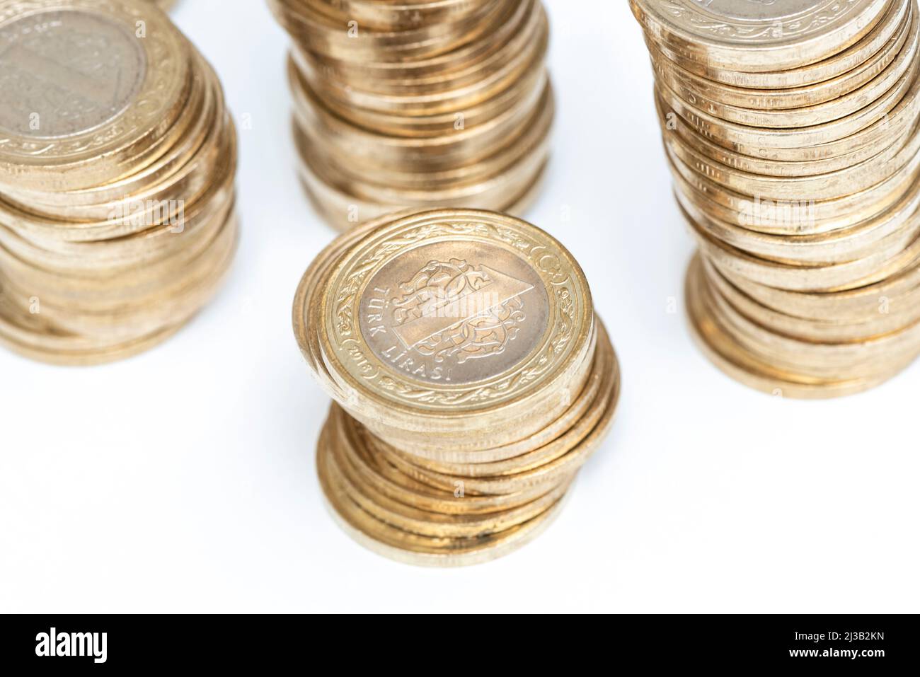 Turkish lira coins, One Lira Stock Photo - Alamy