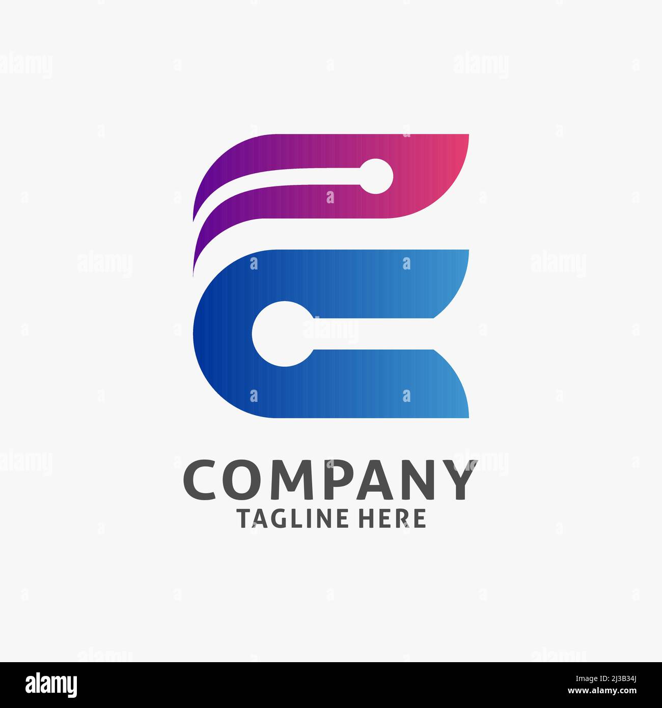 Letter E tech logo design Stock Vector Image & Art - Alamy