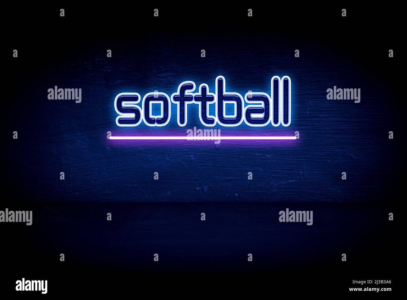 Softball fluorescent neon tube sign hi-res stock photography and images ...