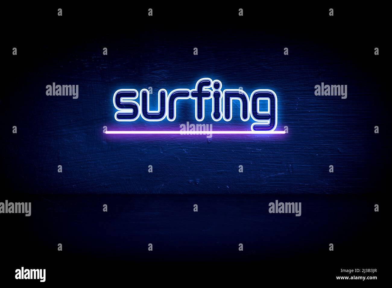 Surfing neon sign design hi-res stock photography and images - Alamy