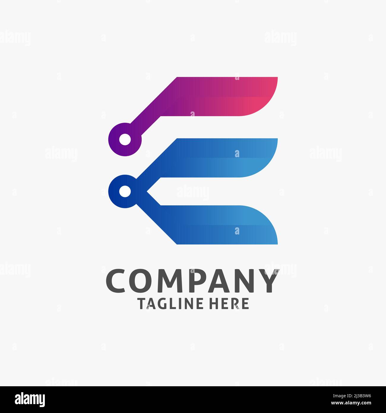 Letter E tech logo design Stock Vector Image & Art - Alamy