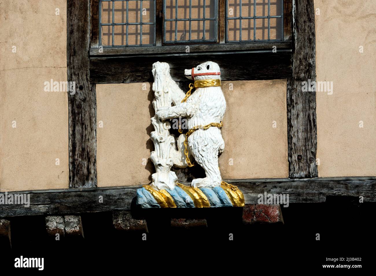 Bear and ragged staff on the Lord Leycester Hospital, Warwick ...