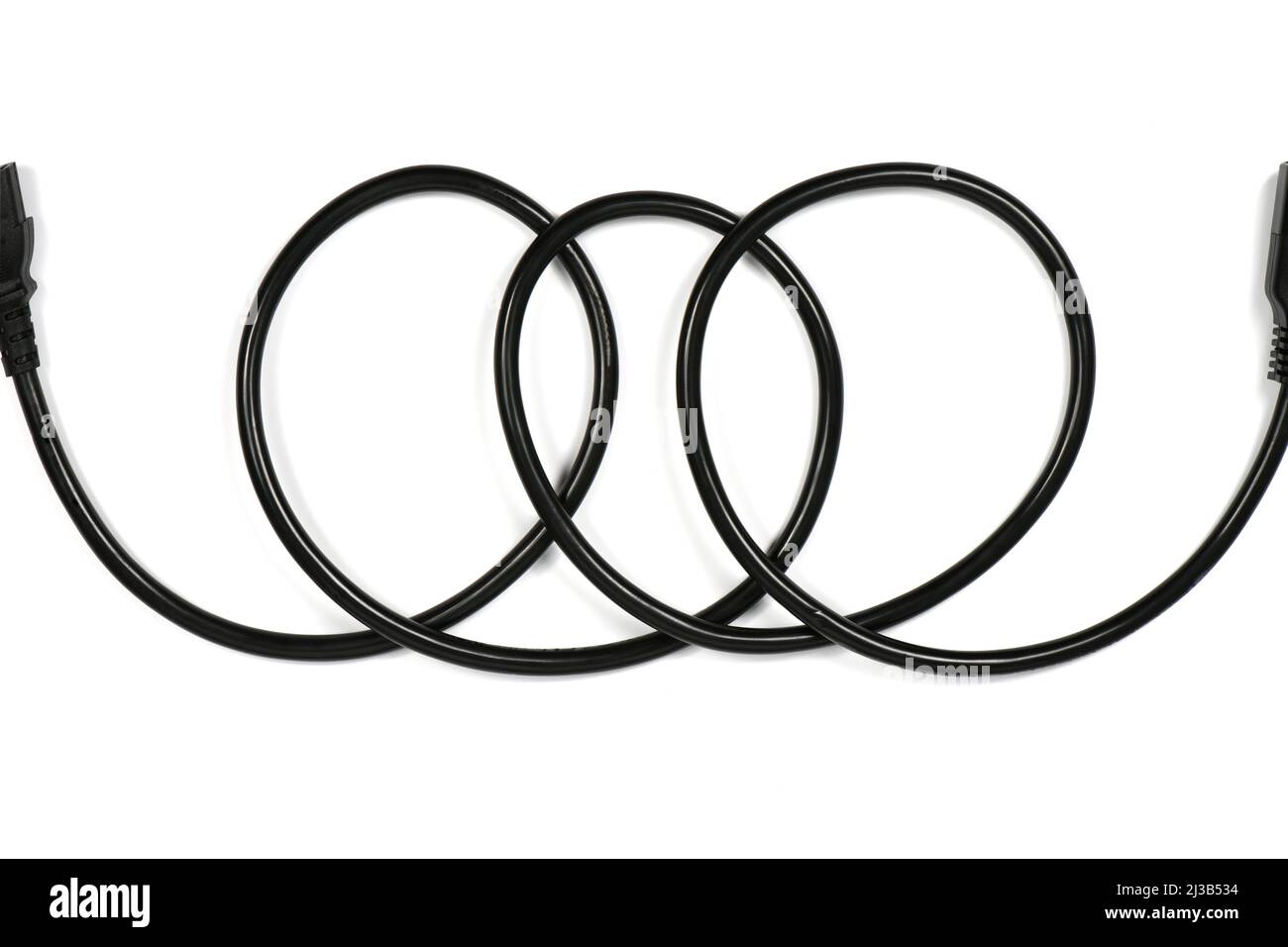 Black wire isolated on white background abstraction. High resolution ...