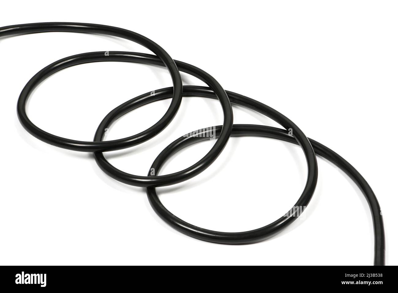 Black wire isolated on white background abstraction. High resolution ...