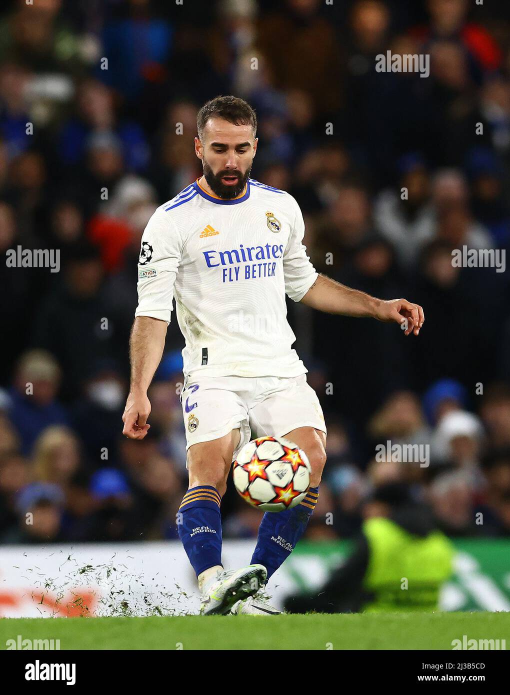 London, England, 6th April 2022. Daniel Carvajal of Real Madrid during ...