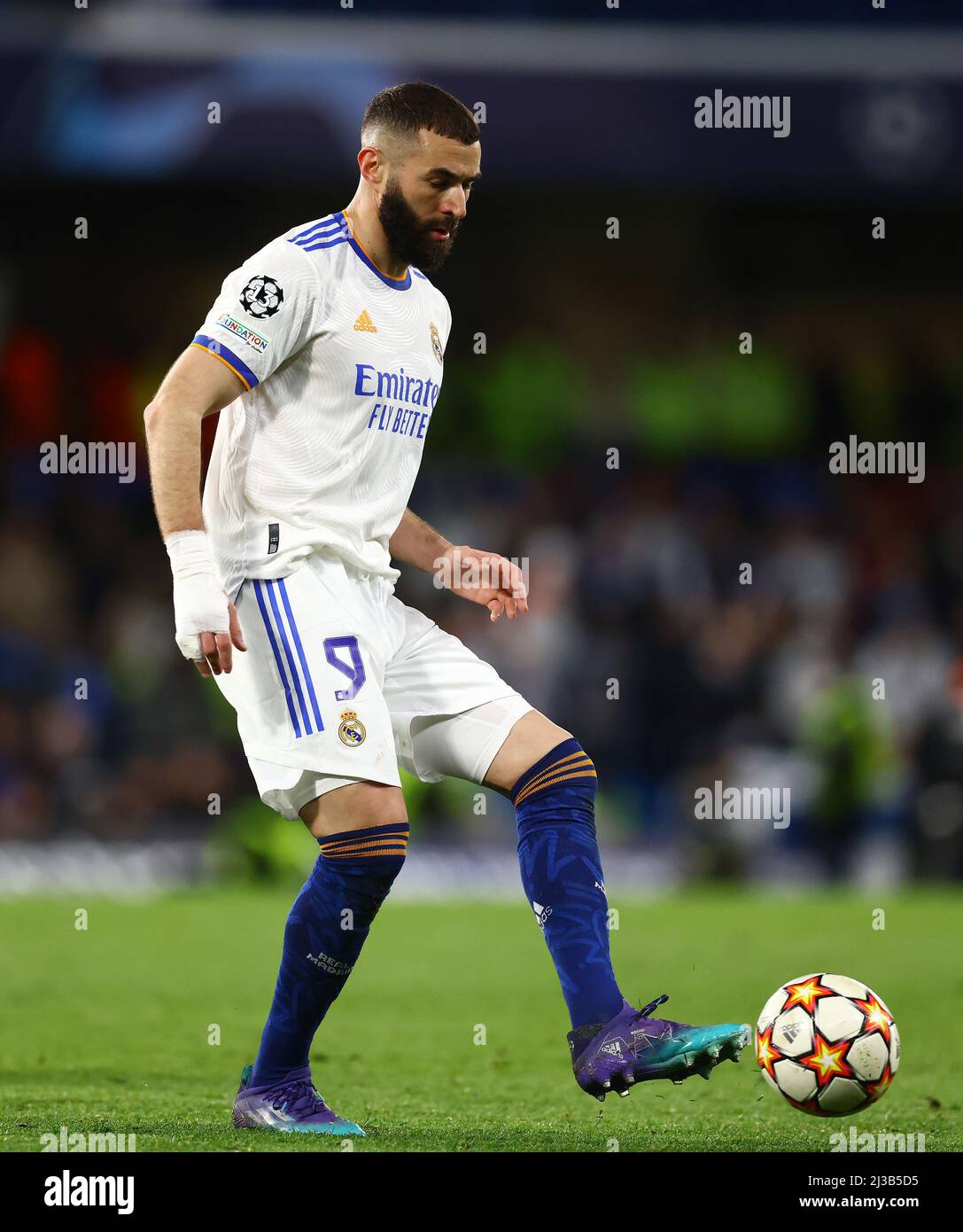 London, England, 6th April 2022. Karim Benzema of Real Madrid during ...
