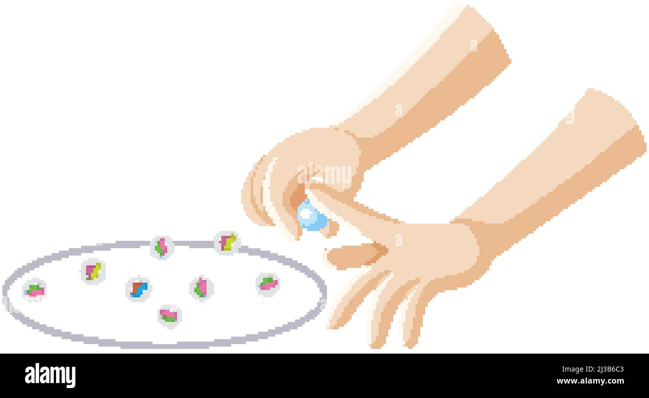 Flicking hand and marbles illustration Stock Vector Image & Art - Alamy
