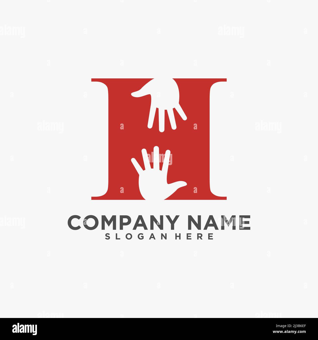 Letter H hand logo design Stock Vector Image & Art - Alamy