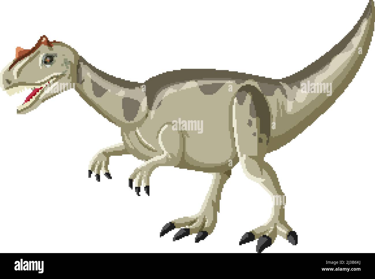 A dinosaur carnotaurus on white background illustration Stock Vector ...