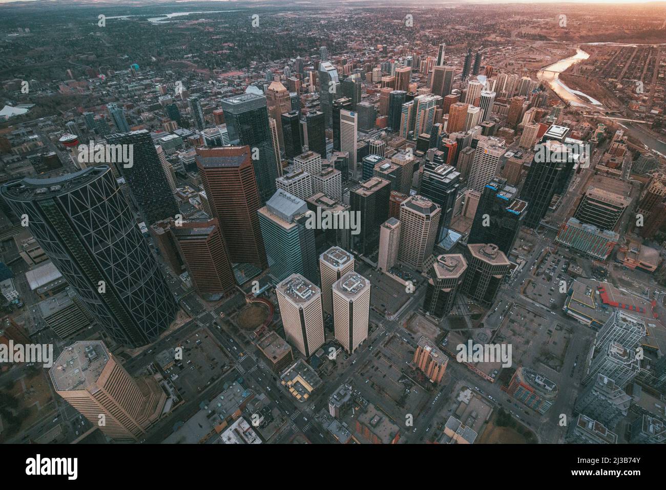 Aerial sunset studios hi-res stock photography and images - Alamy