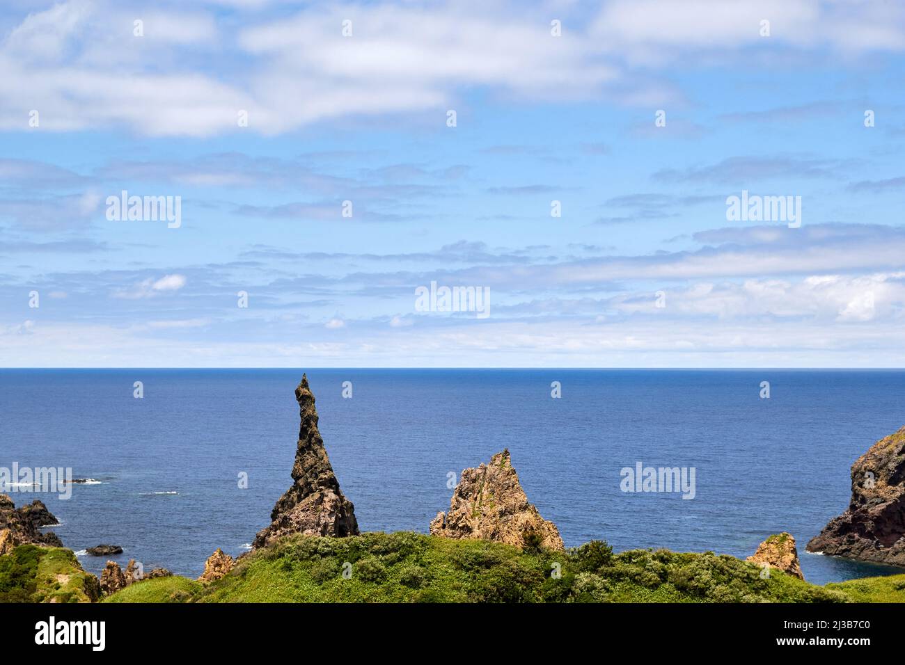 Rock formations, Kuniga Coast, Nishinoshima; Shimane Prefecture, Japan ...