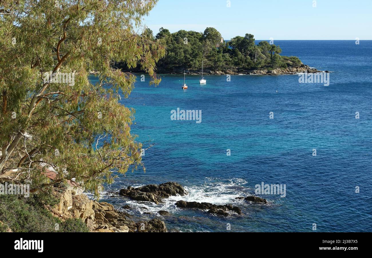La Fossette beach in Lavandou Stock Photo - Alamy