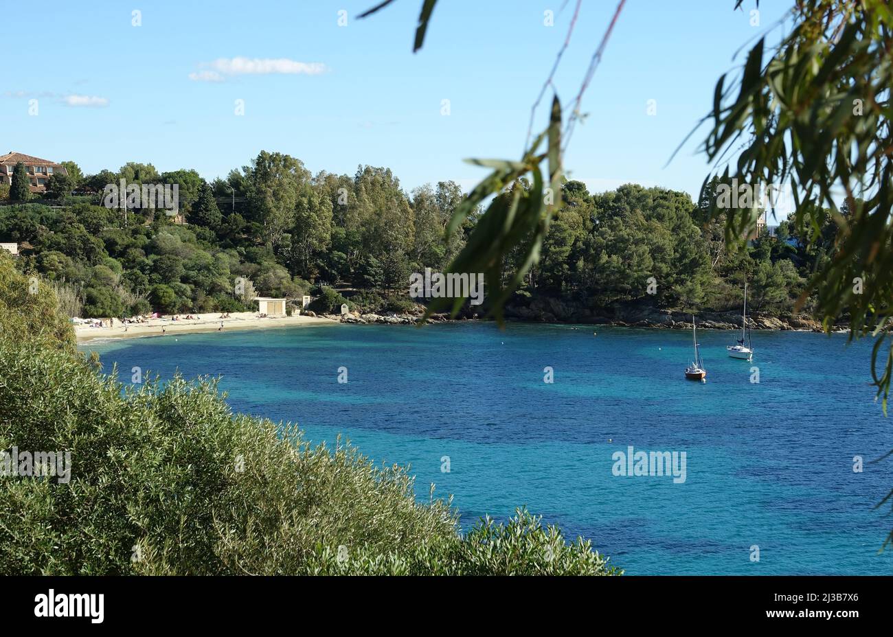 La Fossette beach in Lavandou Stock Photo - Alamy