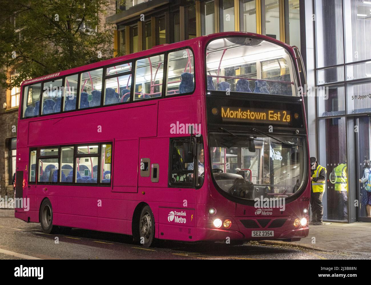 File photo dated 08/11/21 of a Translink Metro bus parked in Belfast City centre, as bus drivers ...