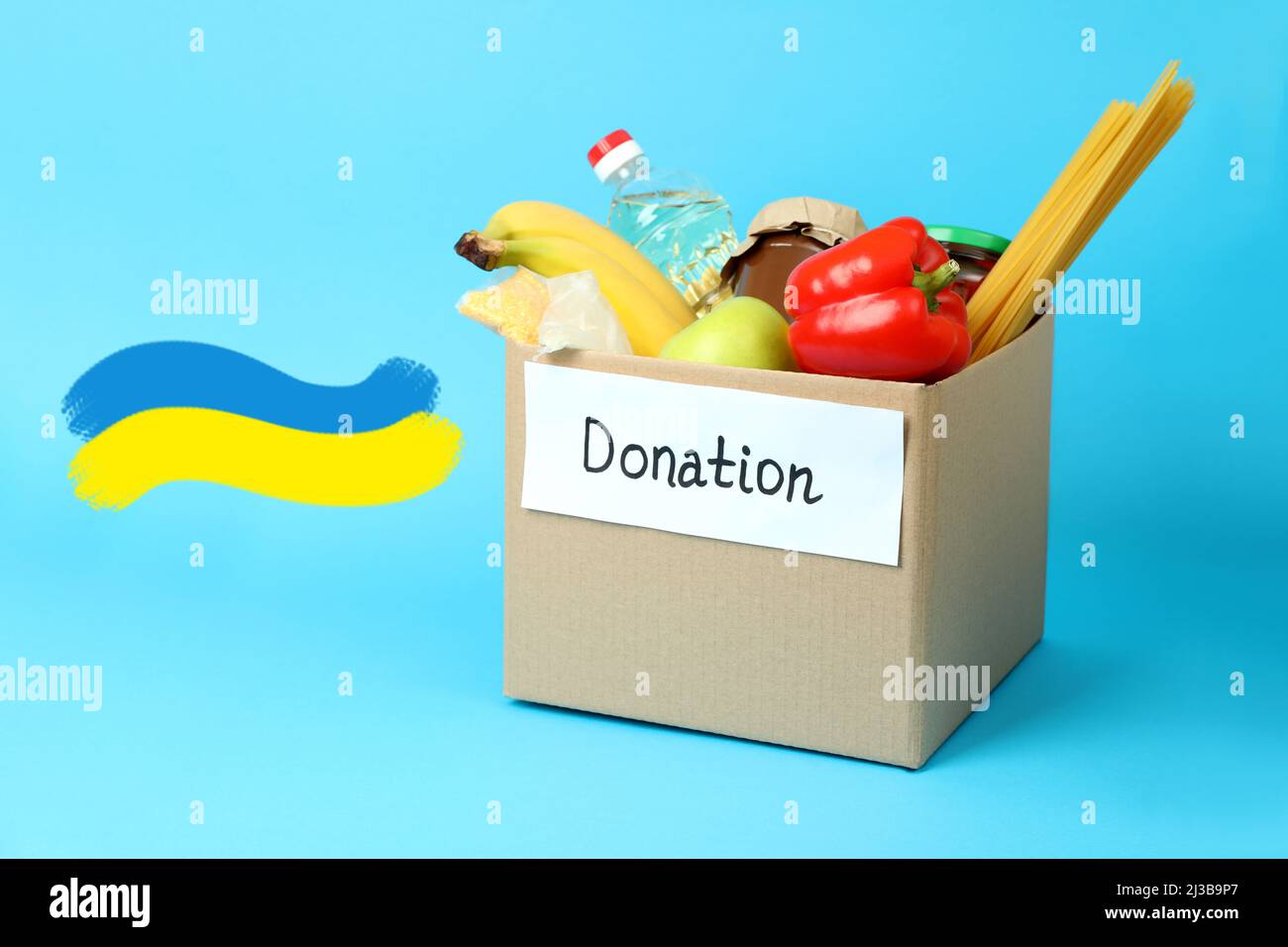 Concept of donation due to war in Ukraine Stock Photo - Alamy
