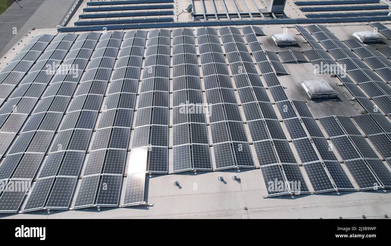Aerial view solar energy engineer hi-res stock photography and images ...