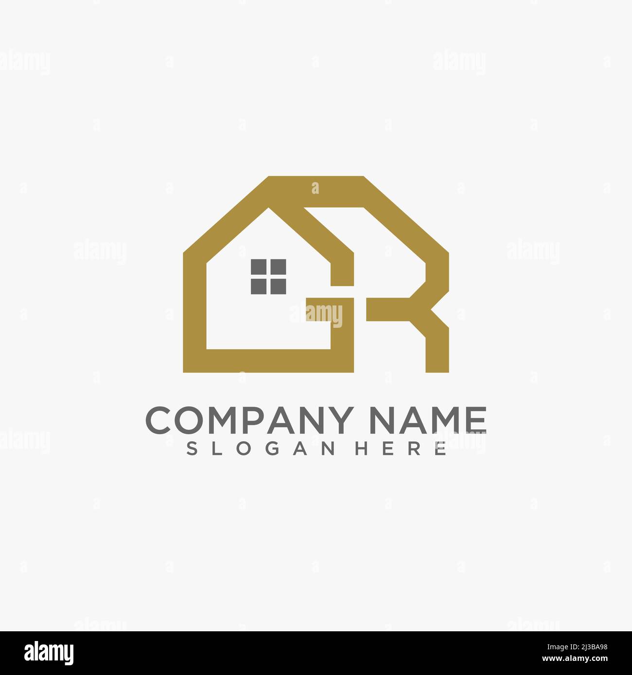 GR home logo design Stock Vector Image & Art - Alamy