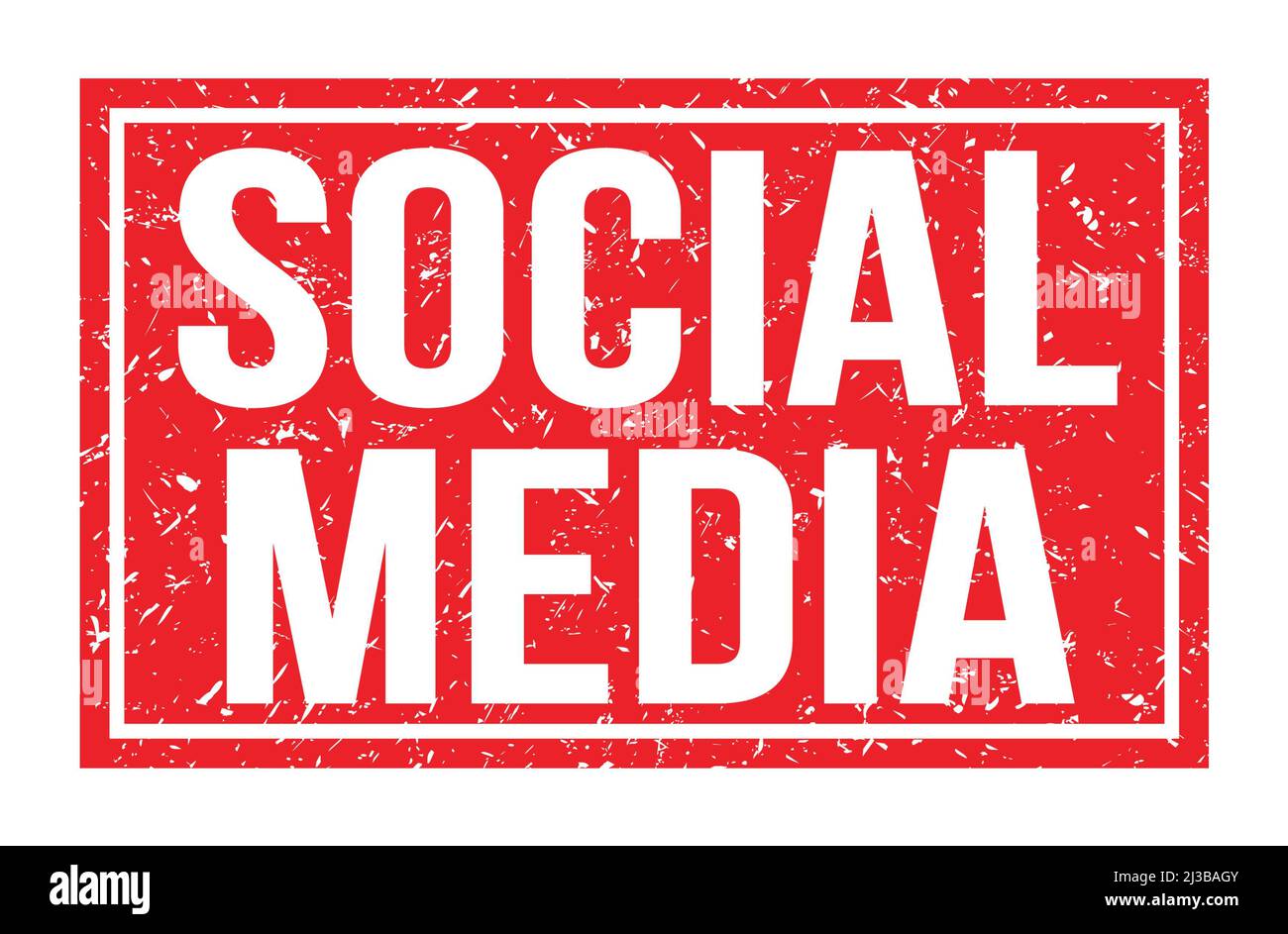 SOCIAL MEDIA, words written on red rectangle stamp sign Stock Photo - Alamy