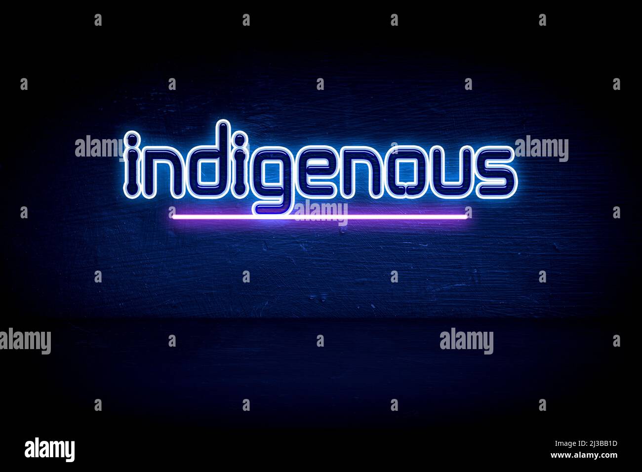 Indigenous People Day - blue neon announcement signboard Stock Photo - Alamy