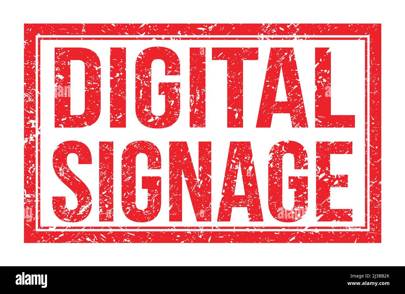 DIGITAL SIGNAGE, words written on red rectangle stamp sign Stock Photo ...