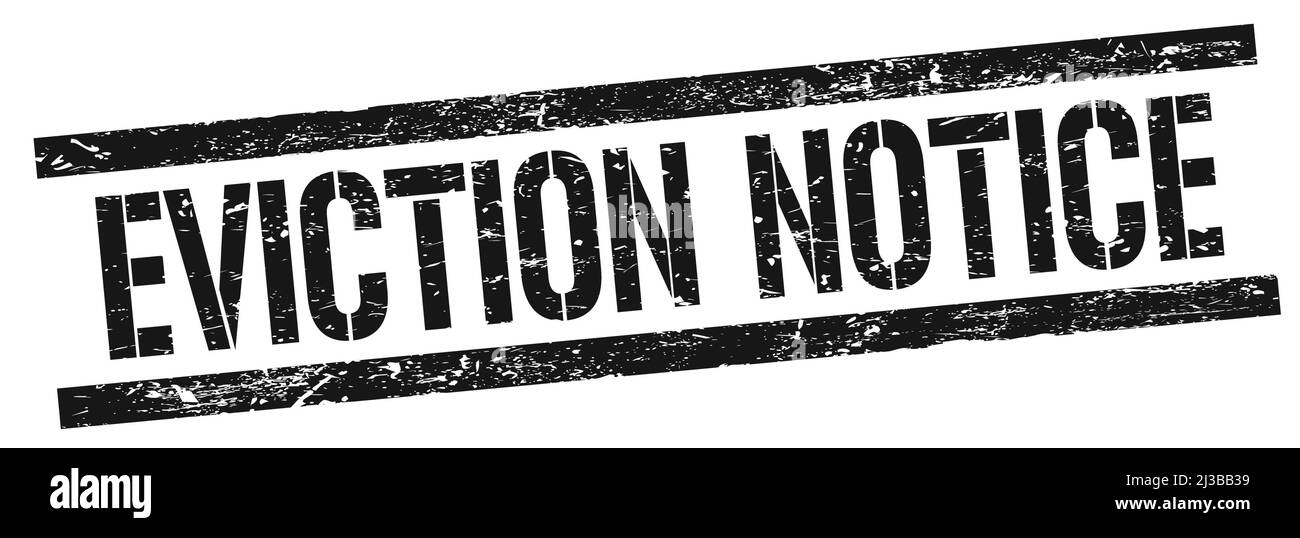 Eviction notice sign Black and White Stock Photos & Images - Alamy
