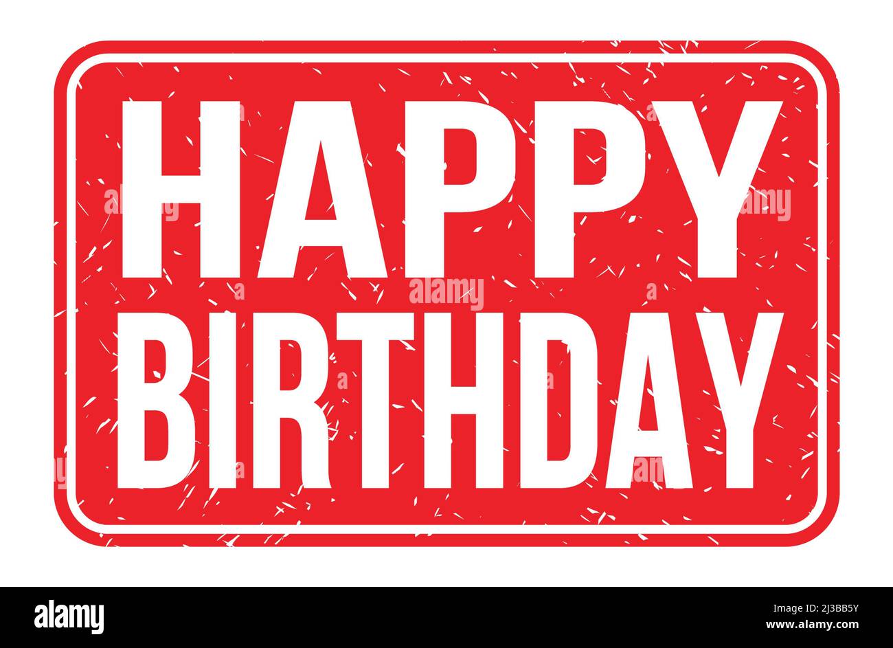 Happy birthday red stamp Cut Out Stock Images & Pictures - Alamy