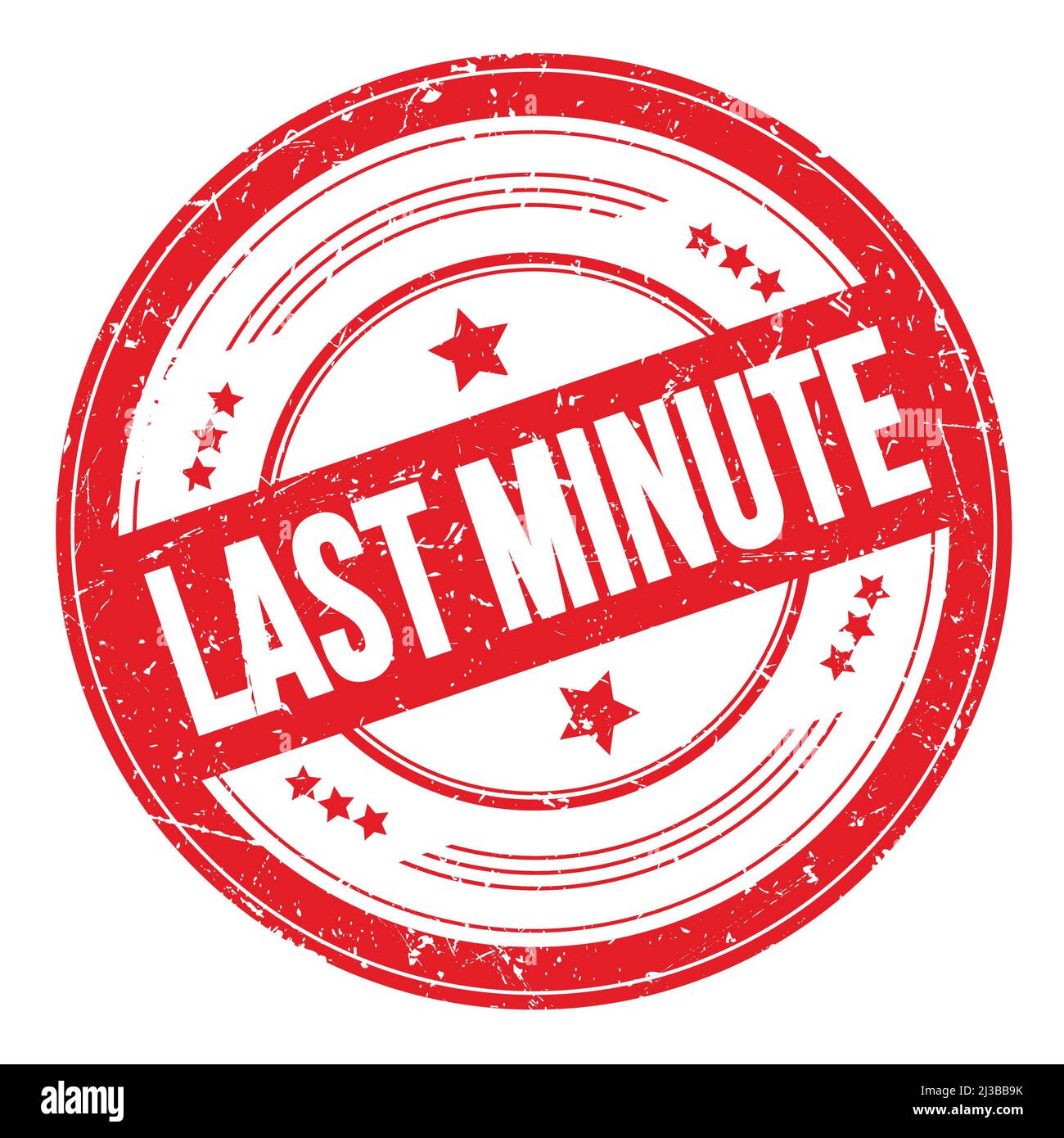 Last minute red grungy stamp hi-res stock photography and images - Alamy